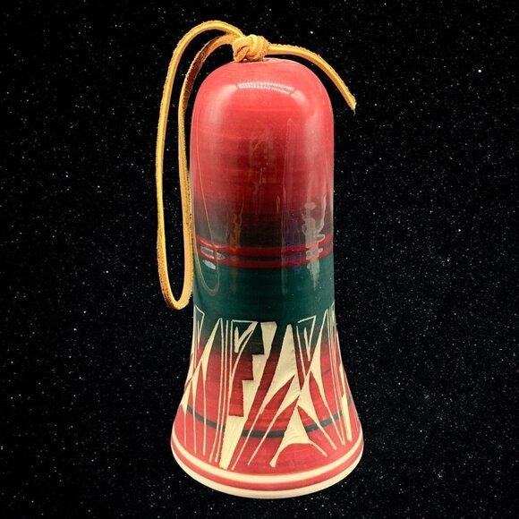 Accents | Vintage Native American Navajo Etched Leather Deco Bell ...
